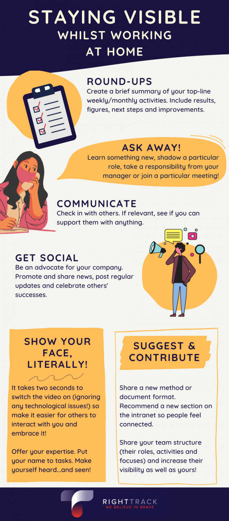 INFOGRAPHIC: How to stay visible whilst working at home - RightTrack ...
