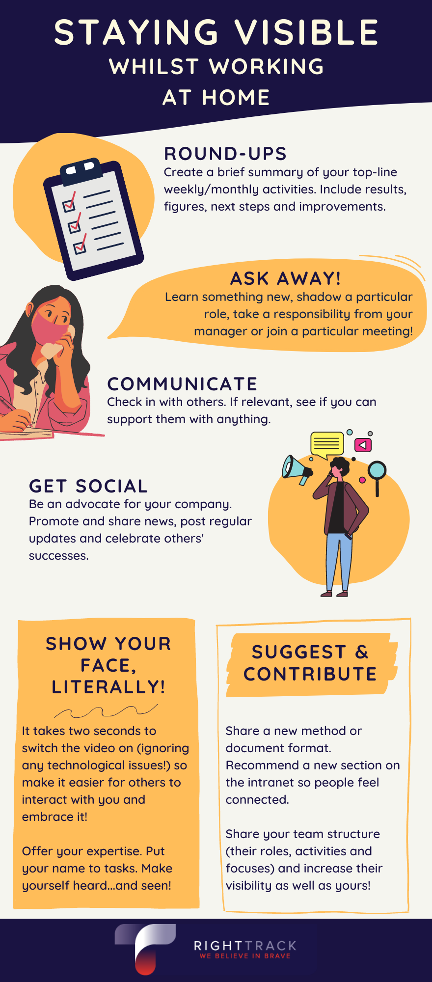INFOGRAPHIC: How to stay visible whilst working at home - RightTrack ...